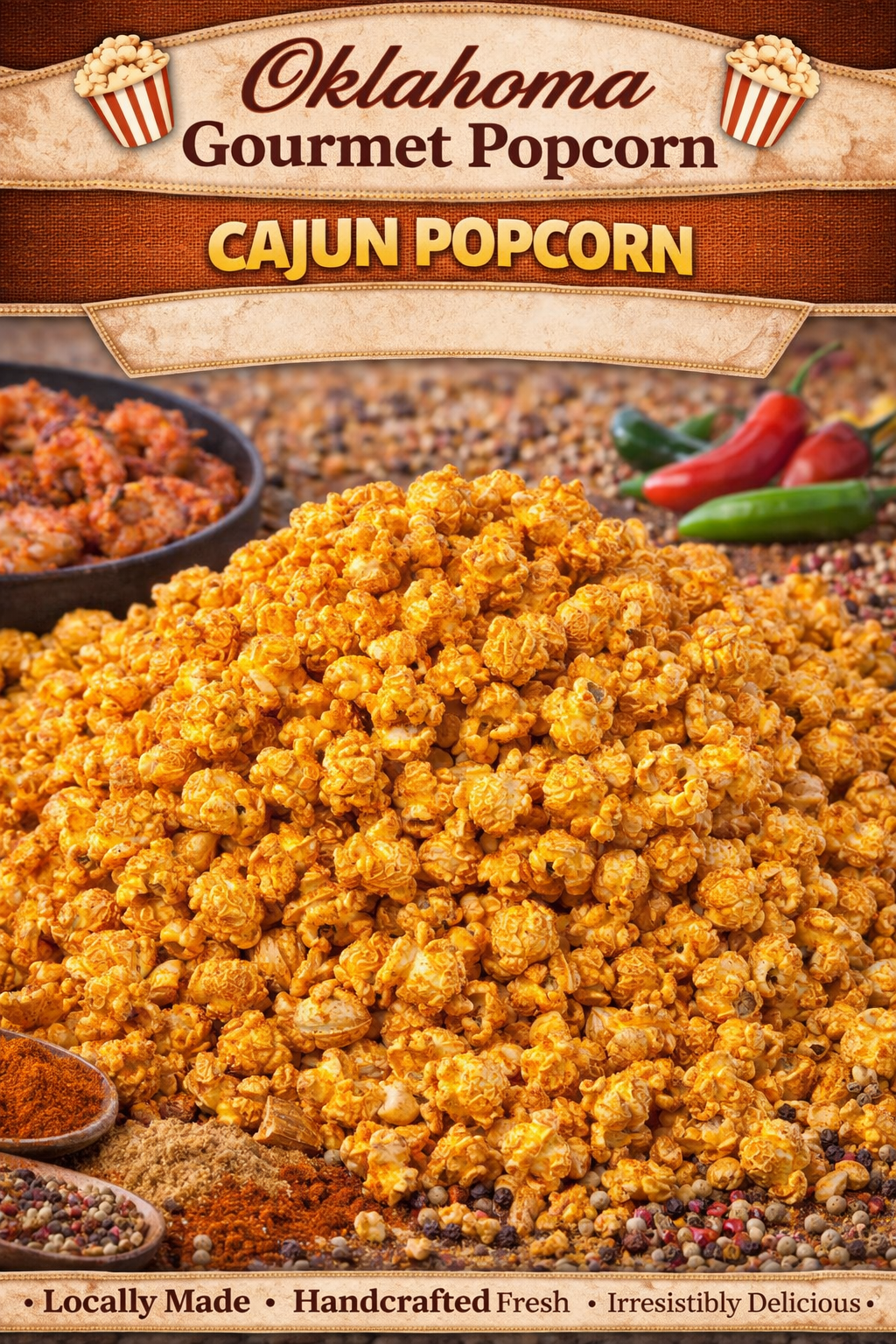Cajun | Oklahoma Gourmet Popcorn